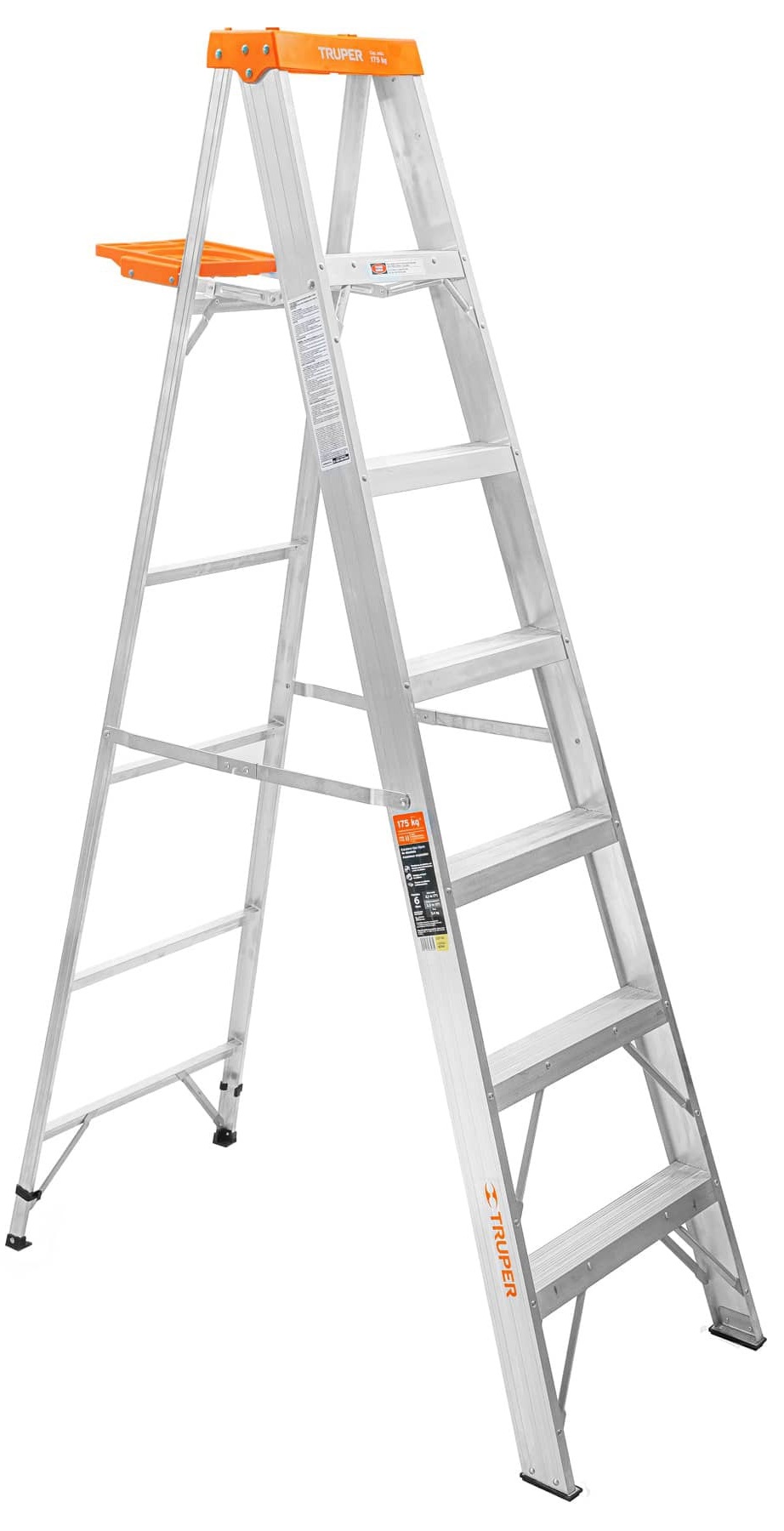 Product: Truper 6-Step Aluminum Stepladder with Sturdy Pail Shelf, 7 ...