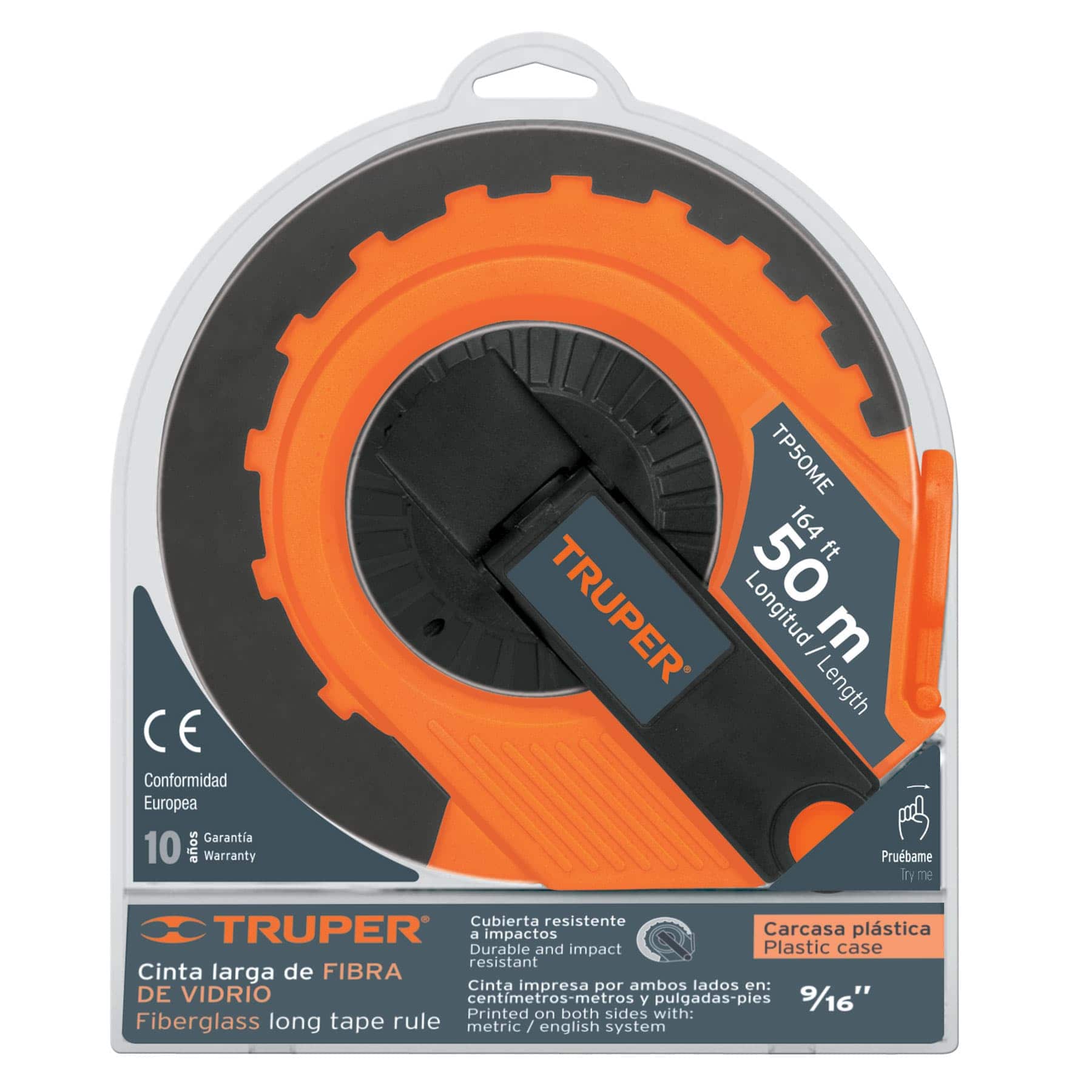 Product: Truper 164' Fiberglass Long Tape Rule, Plastic Casing