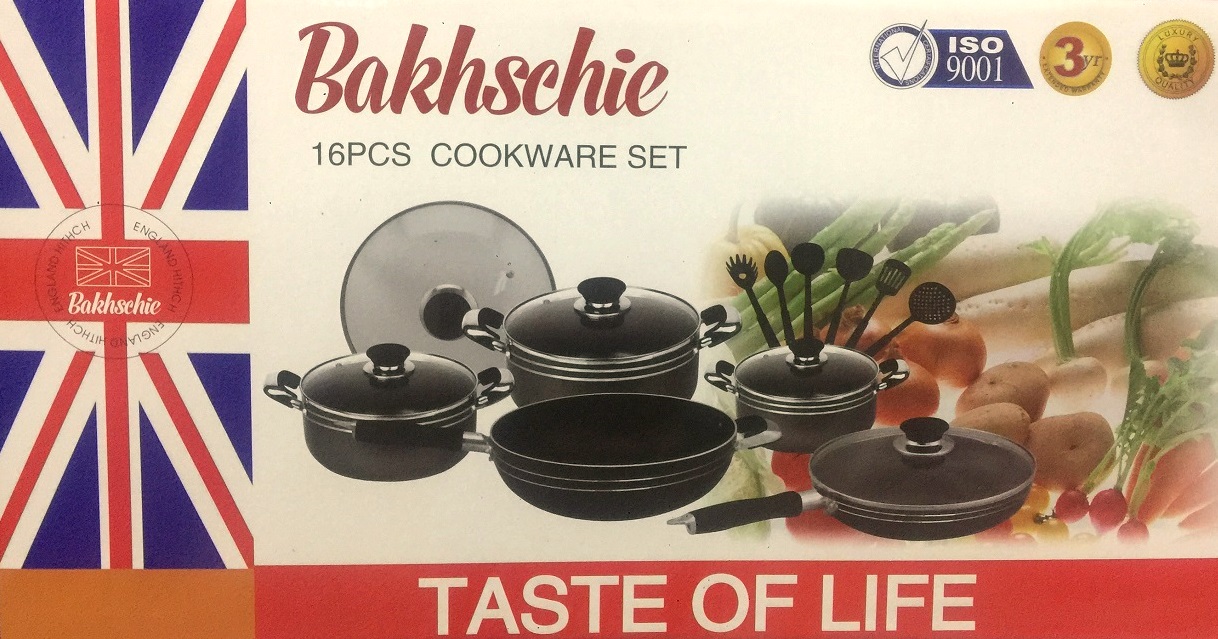 Product: Bakhschie Cookware Set, 16 Pcs Set